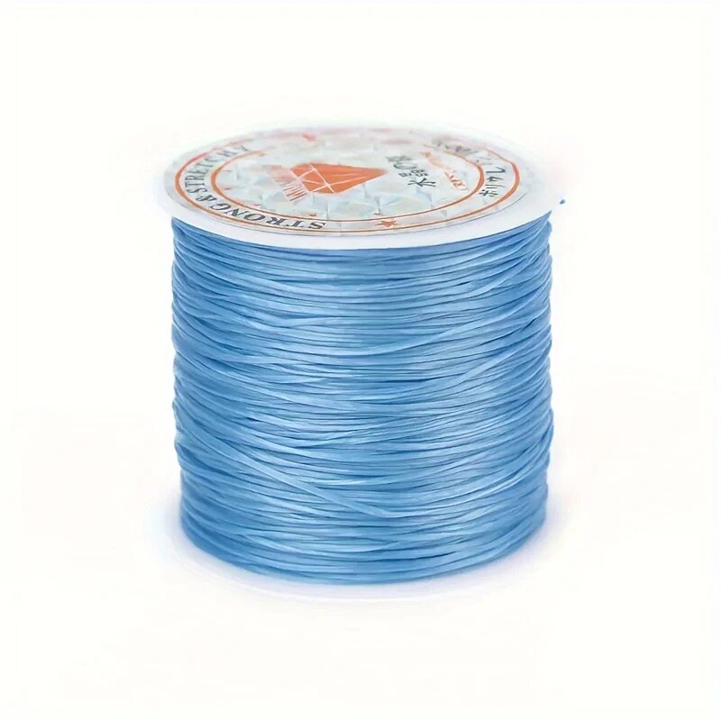 Эластичный резиновый шнур YHBZRET для бисероплетения 50 м небесно-голубой