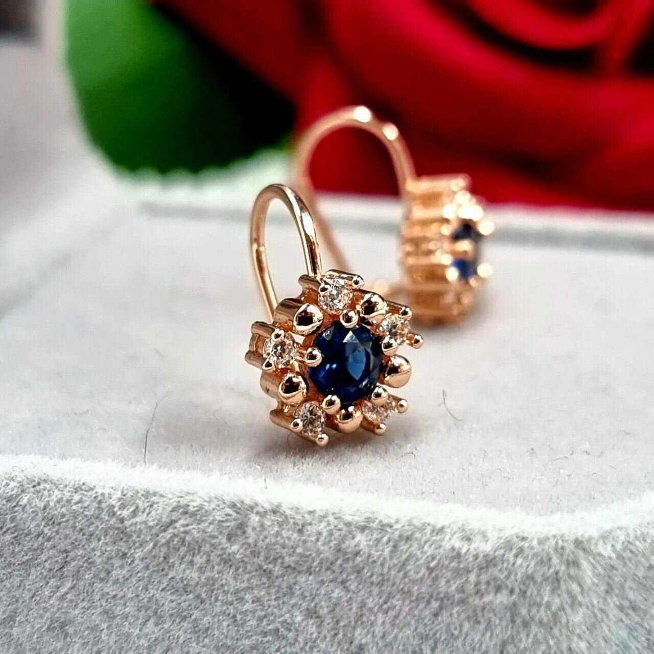 Серьги, фианит, искусственный камень