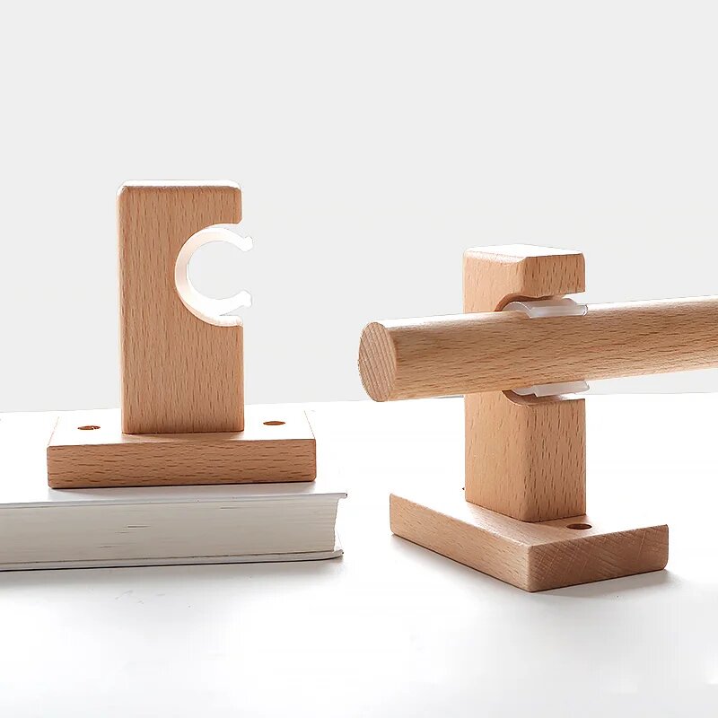 Буковый карниз для штор single pole, 140CM