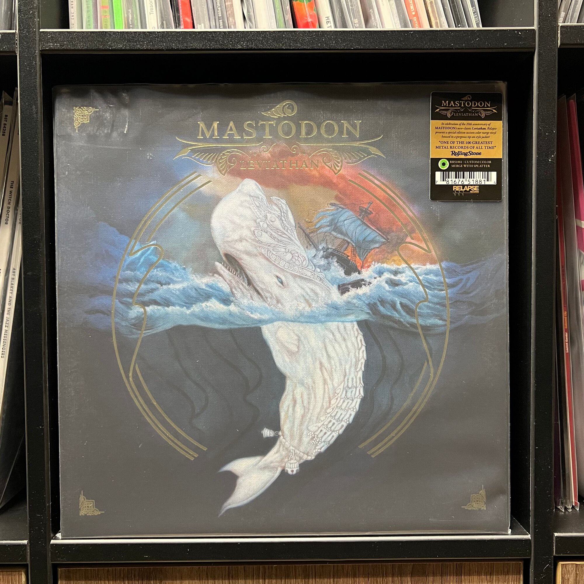 Виниловая пластинка MASTODON - Leviathan (20th Anniversary Edition) (mint, factory not sealed, gatefold white & green splattered vinyl LP + insert in spot-varnished sleeve) LP Винил