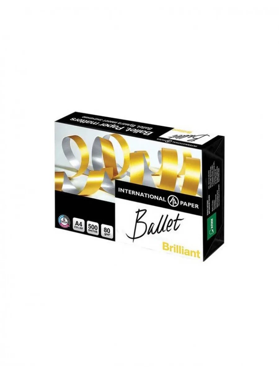 Бумага офисная ballet brilliant, а4, 80 г м2, 500 л, Марка