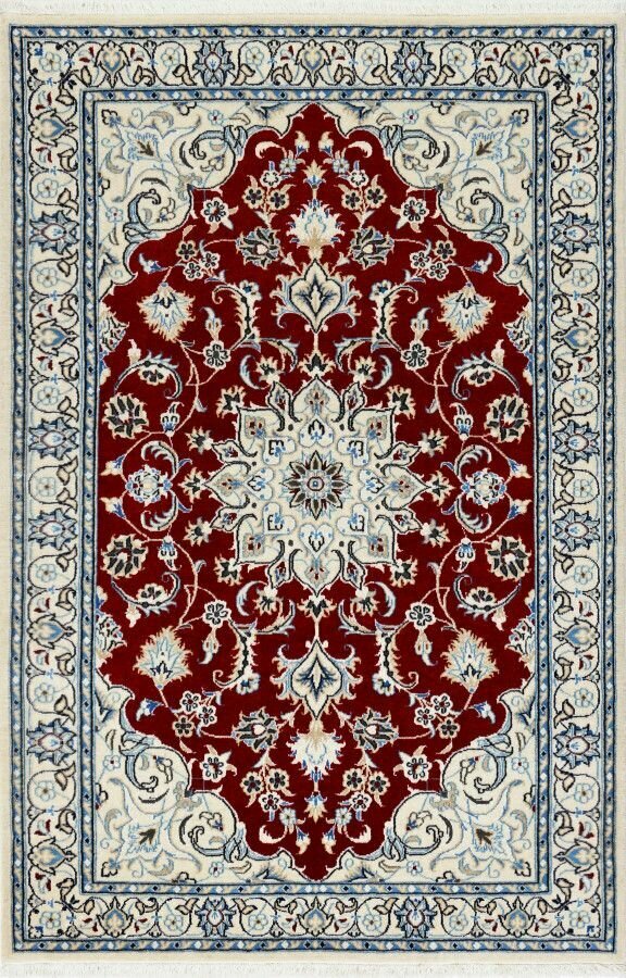 Бордовый ковер из шерсти, Иран, 126 x 195 см