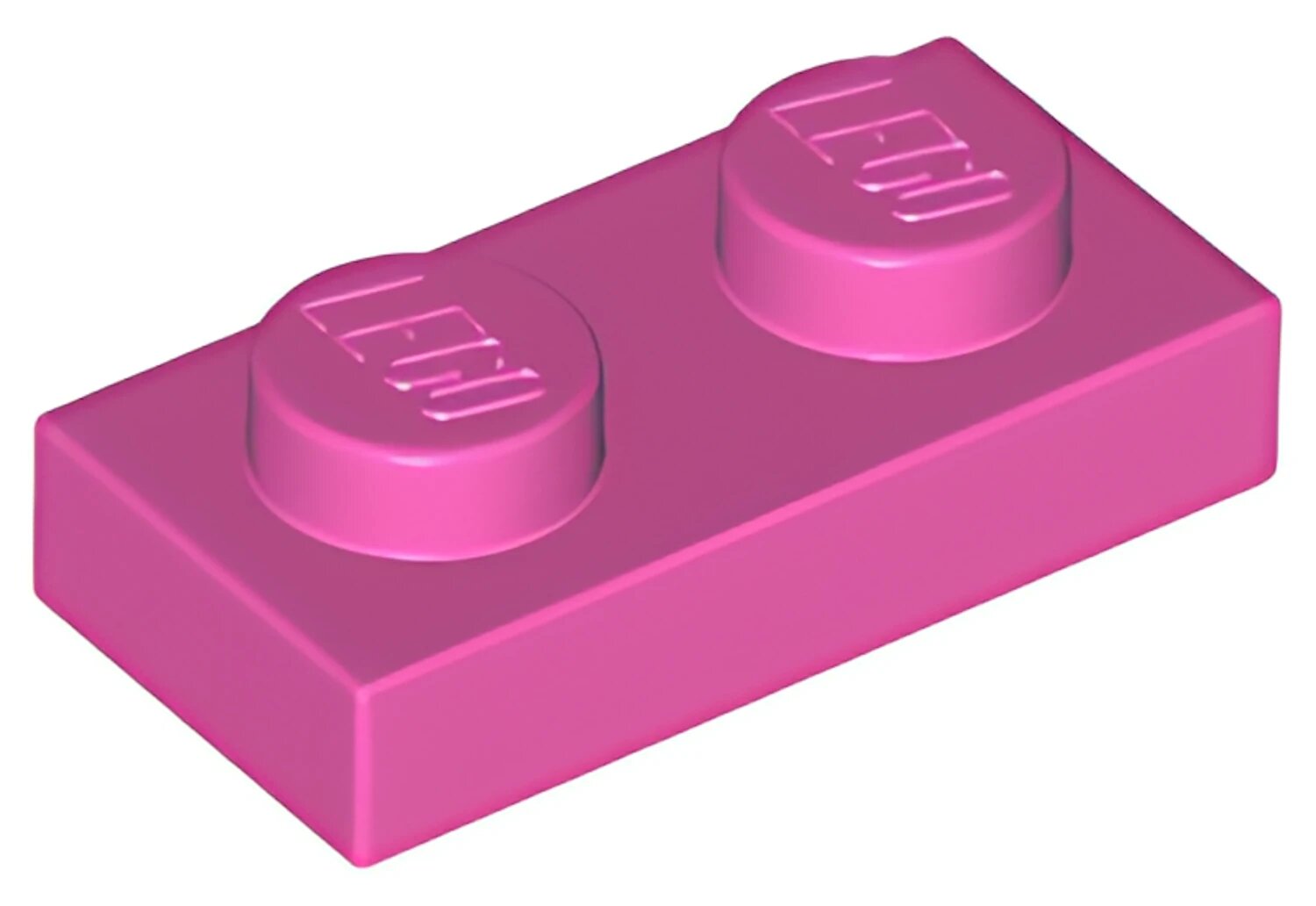 Деталь LEGO Plate 1 x 2 3023 Dark Pink U