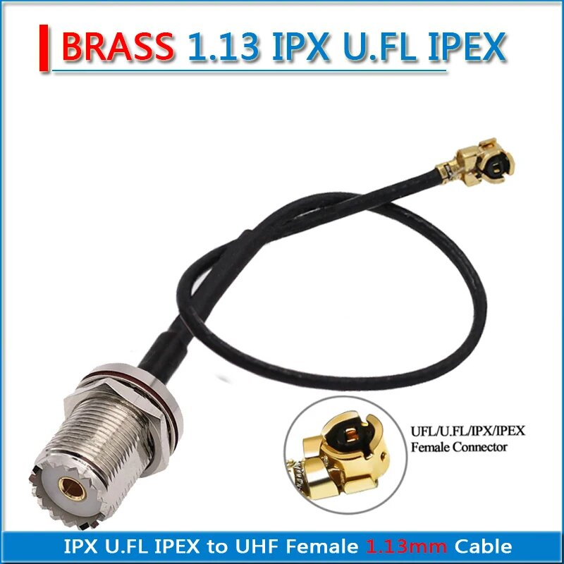 UHF 1.13 U.FL to PL259 SO239 RF Jumper Cable 1.13mm 1Pcs 10 CM, UHF-KY