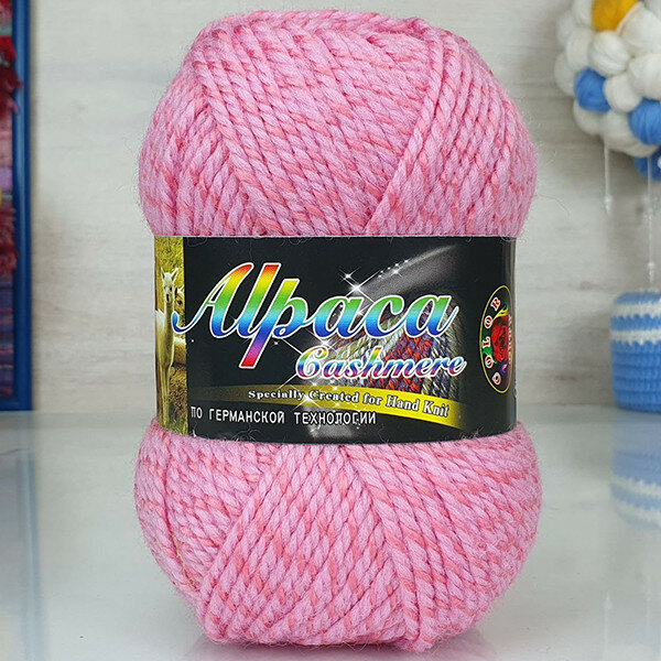 Пряжа Color City альпака кашемир 588 розовый меланж (10 мотков)