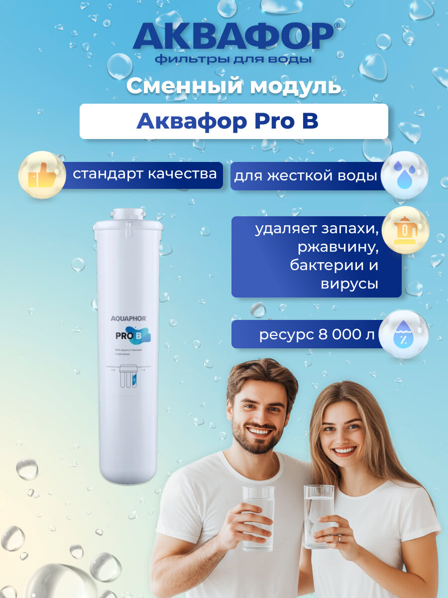 Сменный модуль АКВАФОР Pro B (про В) к фильтру для воды Кристалл ECO PRO, Baby PRO