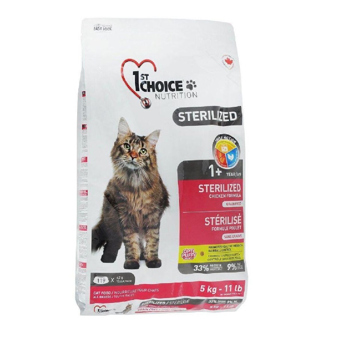 1st CHOICE корм для кошек Sterilized 5кг, курица с бататом