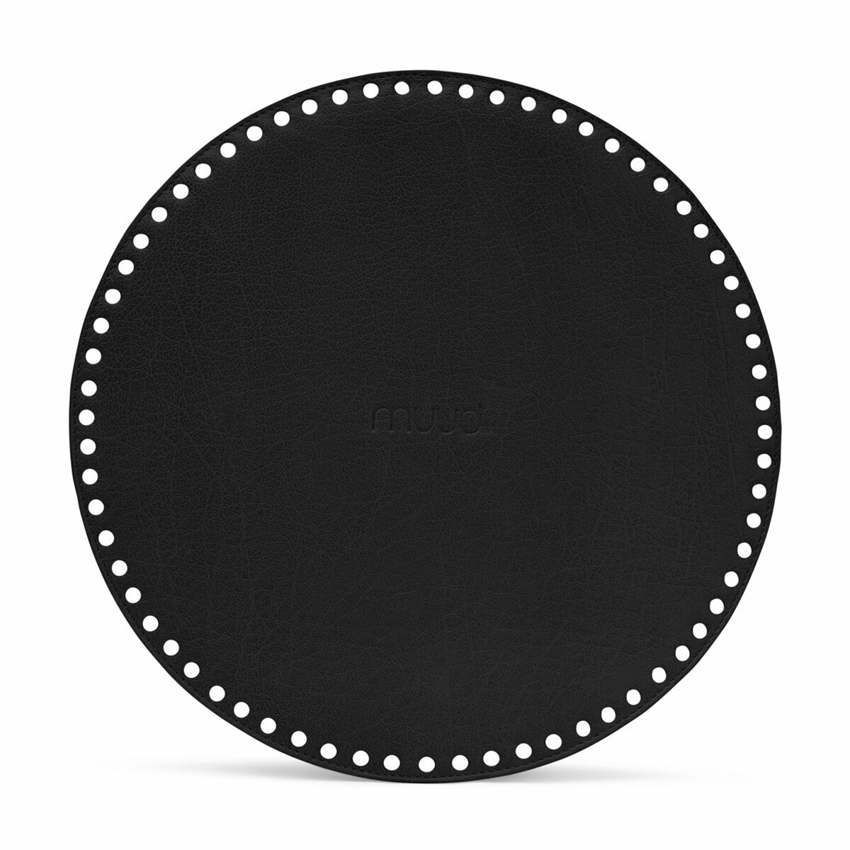 Донышко для вязаных изделий MUUD "Duff XL" Black, натуральная кожа