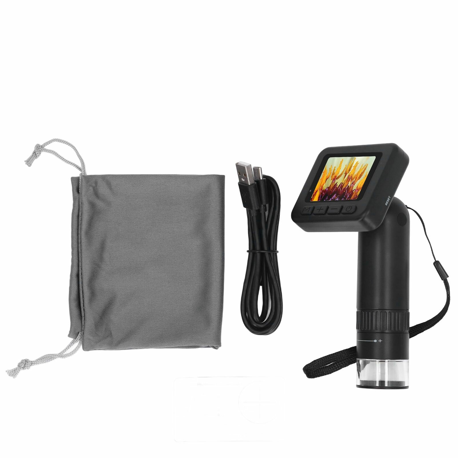 Ручной цифровой микроскоп W2, 2" IPS экран, 1000X, 8 LED, USB