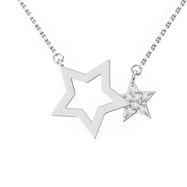 Колье, серебро, 925 проба, родирование, фианит