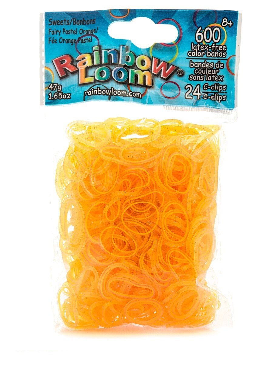 Резинки для плетения браслетов Rainbow Loom Пастель Оранжевые Леденцы, Sweets Pastel Orange (BW0038)