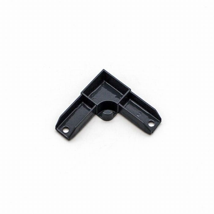 Уголок для москитной сетки под профиль 25 мм, цельнолитный, металл серый 7016 комплект 4 шт