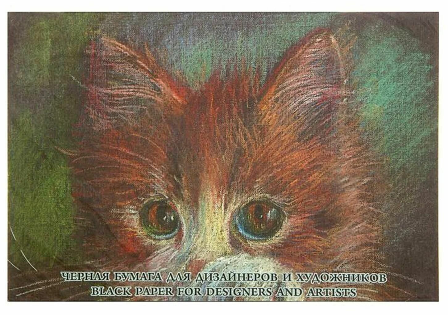 Бумага А4 Лилия Холдинг А4 тонированная, черная, 200г/м2, 10 л (БТВ/А4)