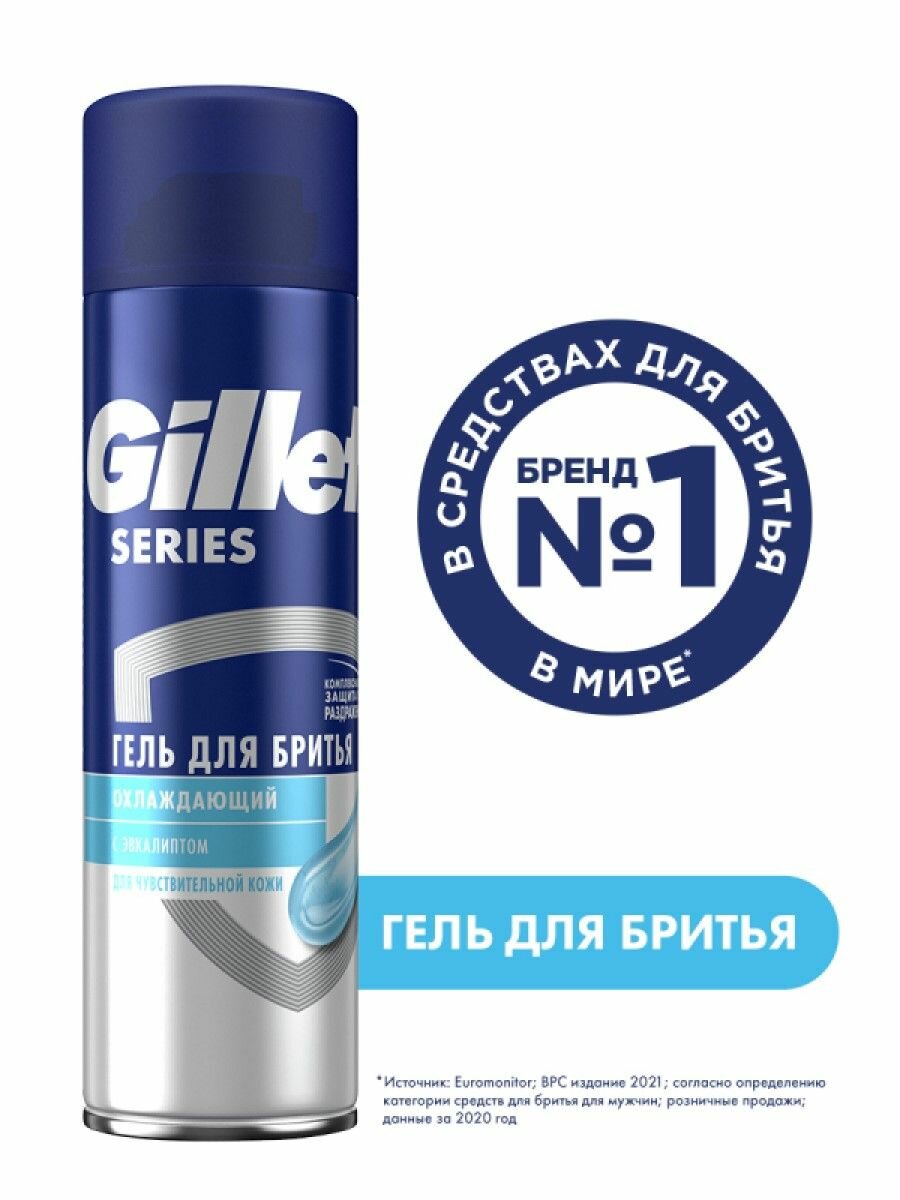 Гель для бритья Gillette Series Sensitive Cool, 200 мл