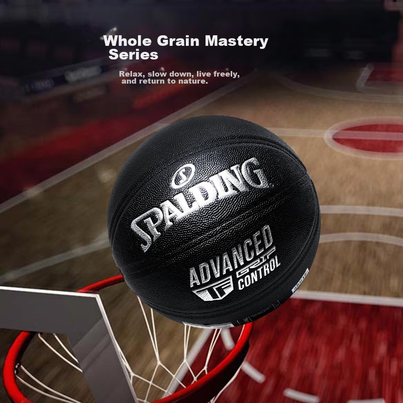 Баскетбольный мяч Spalding TF Legend Master Series Full Surface Black Silver PU для внутренней и наружной игры размер 7