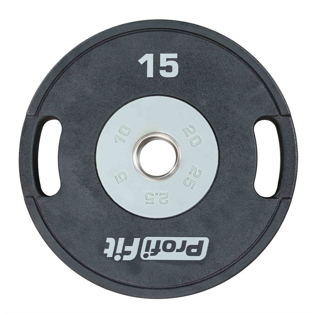 PROFI-FIT Диск полиуретановый D51 мм PROFI-FIT 15 кг графит, серый