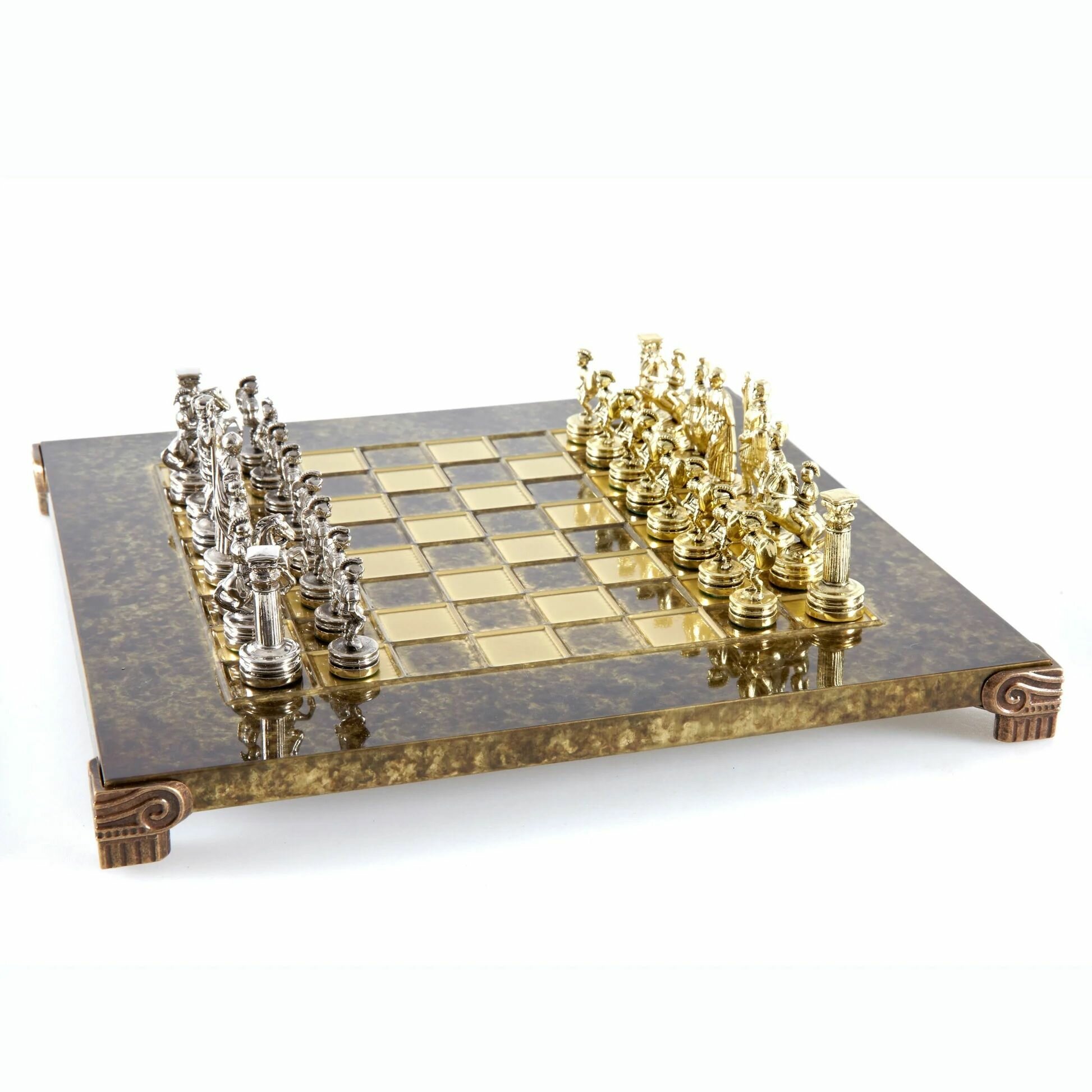 Шахматы Manopoulos Greek Roman Metal Chess, фигуры греко-римский период , 28х28 см, металл