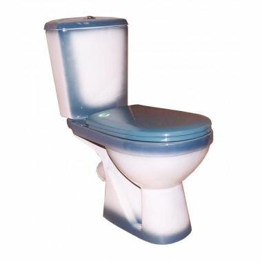 Унитаз компакт ROSA Комфорт, косой выпуск, антивсплеск, зеленый декор