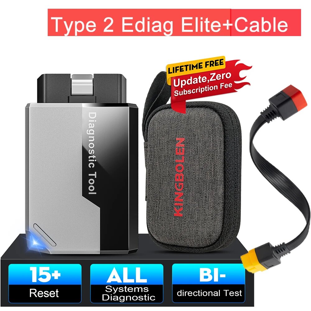 Двунаправленный сканер системы KINGBOLEN Ediag Elite ALL с пожизненным бесплатным обновлением и 15 сбросами Инструмент диагностики автомобиля pk Thinkdiag Ediag Elite Cable