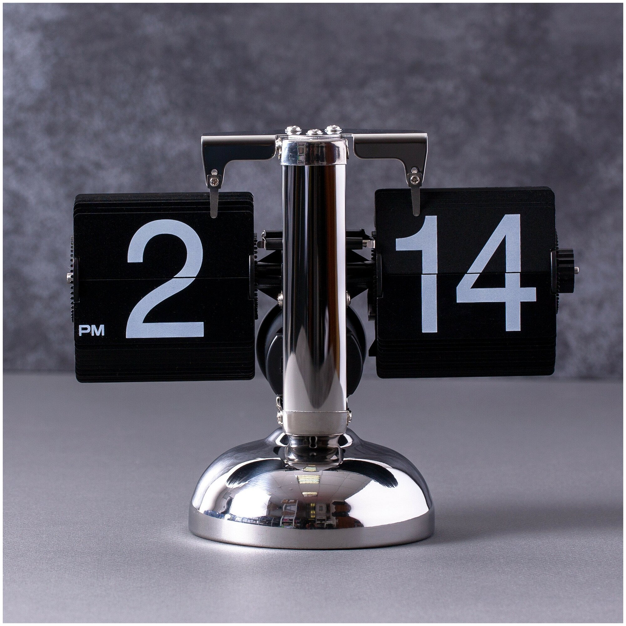 Классические перекидные часы FlipClock хром Black (19×9.8×17 см)