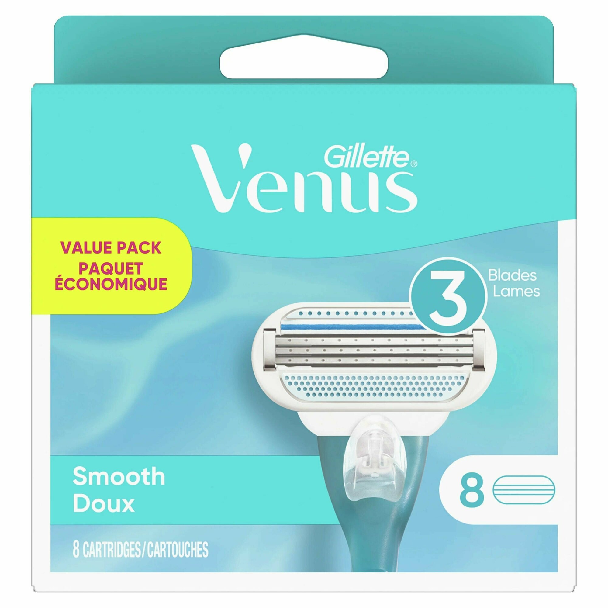 Сменные кассеты для бритья Venus Smooth, 8шт