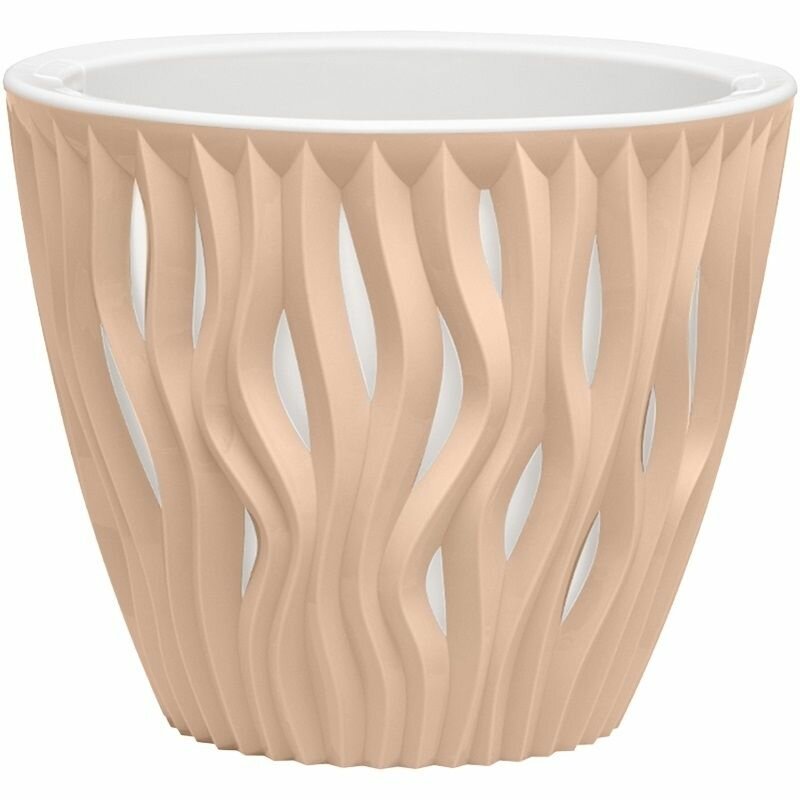 Кашпо ВМС "Вдохновение" 2,25 л, цвет Пудровый, со вставкой