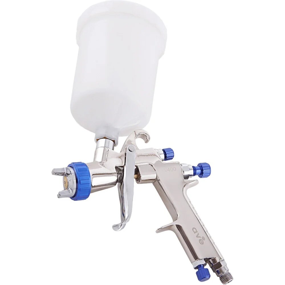 AVE Дюза 1,3мм. Окрас. пистолет, верх. пласт. бачок 600 мл, ключ, щетка, фильтр AF- W400