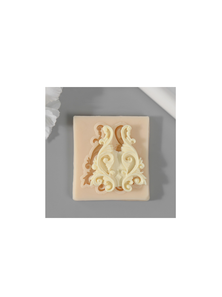 Молд силиконовый "Вензель квадрат" 6,5х0,5см 7329259