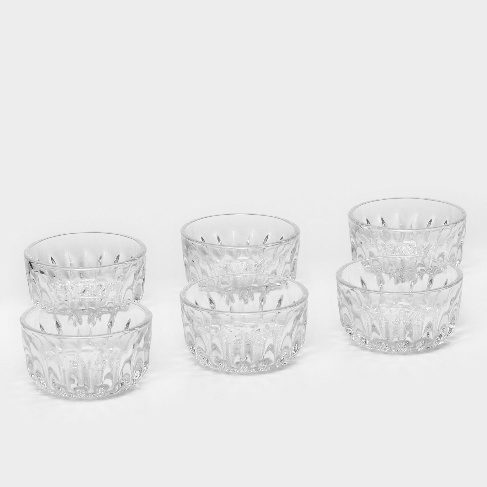 Соусники Zarin, d=8 см, 140 мл, набор 6 шт, стекло, прозрачные