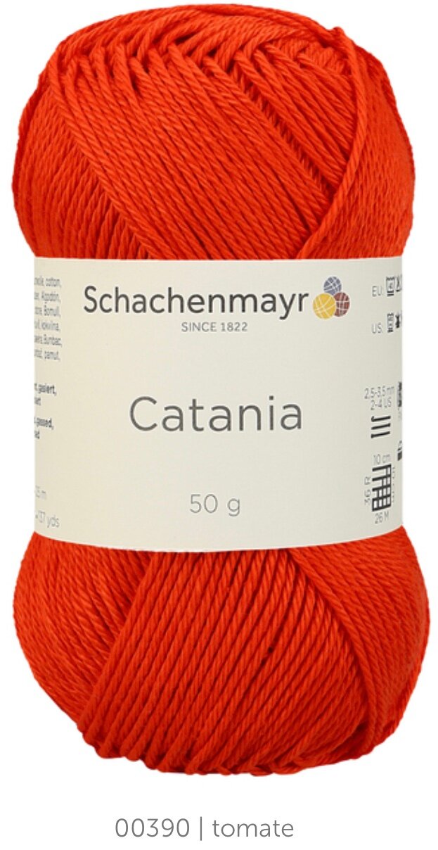 Catania /Катания/ пряжа Schachenmayr Originals, MEZ, 9801210 (00390, tomate (помидор), красный)