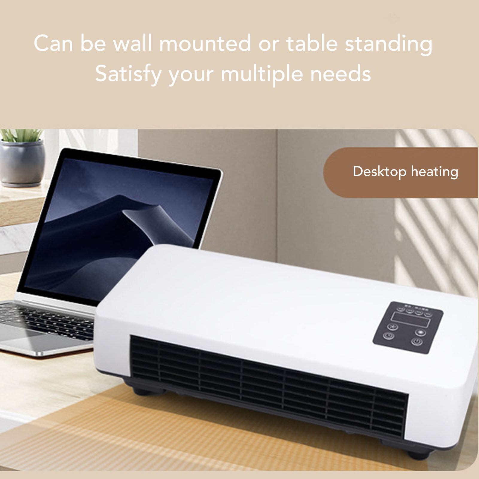 Настенный кондиционер-обогреватель, регулируемый, два режима, портативный сенсорный экран, настенный кондиционер-обогреватель для офиса, спальни, вилка США 110 В