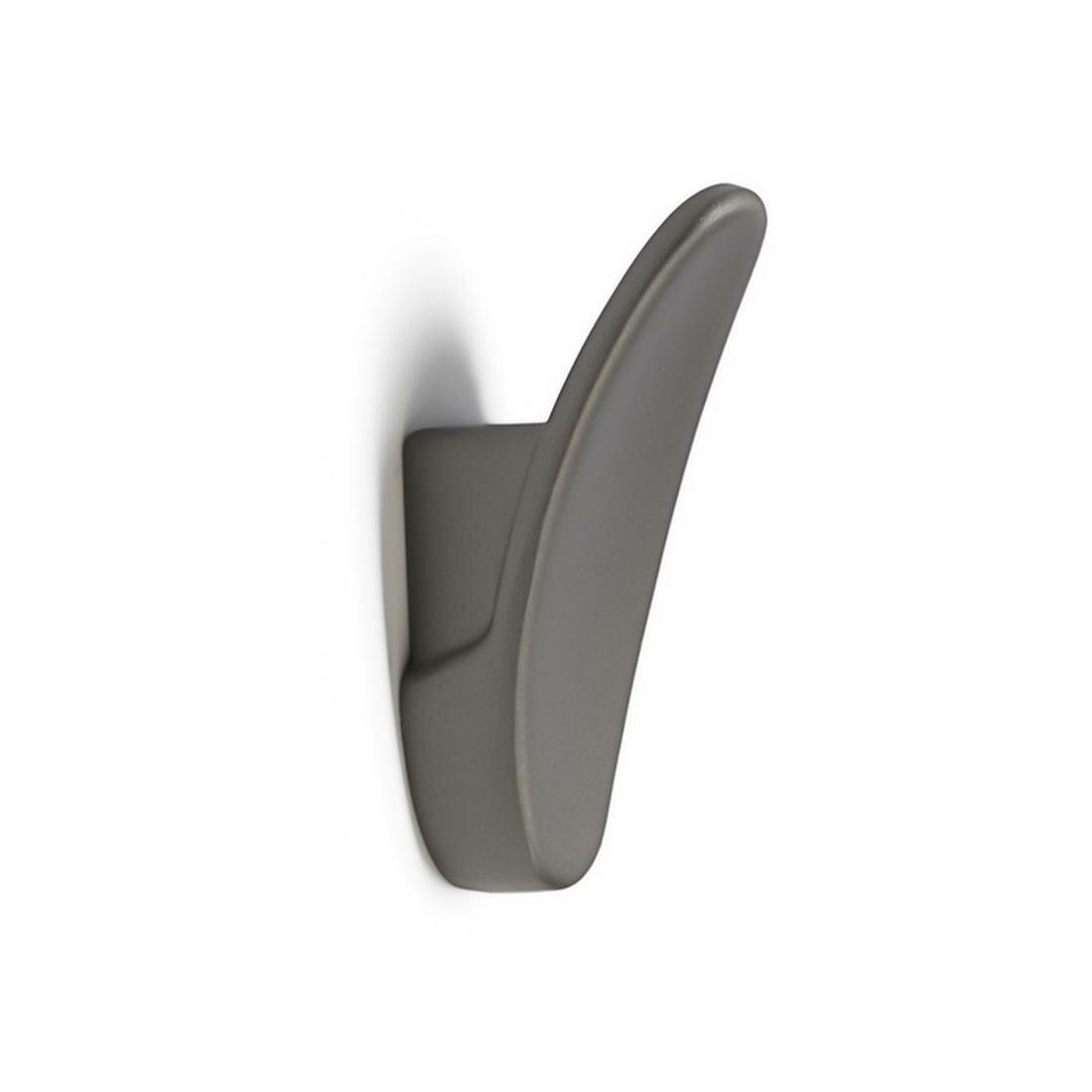 Крючок мебельный CAPPIO PLATE, однорожковый, цвет графит, 1 шт.