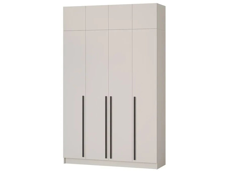 Шкаф 1600 с антресолью, со штангой для вешалок, ЛДСП, Кашемир