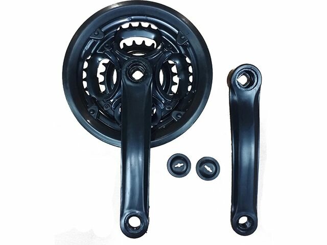 Комплект шатунов 26" D-EDх3, 170мм, 24/34/42, черный, с пластиковой защитой 3012602-49