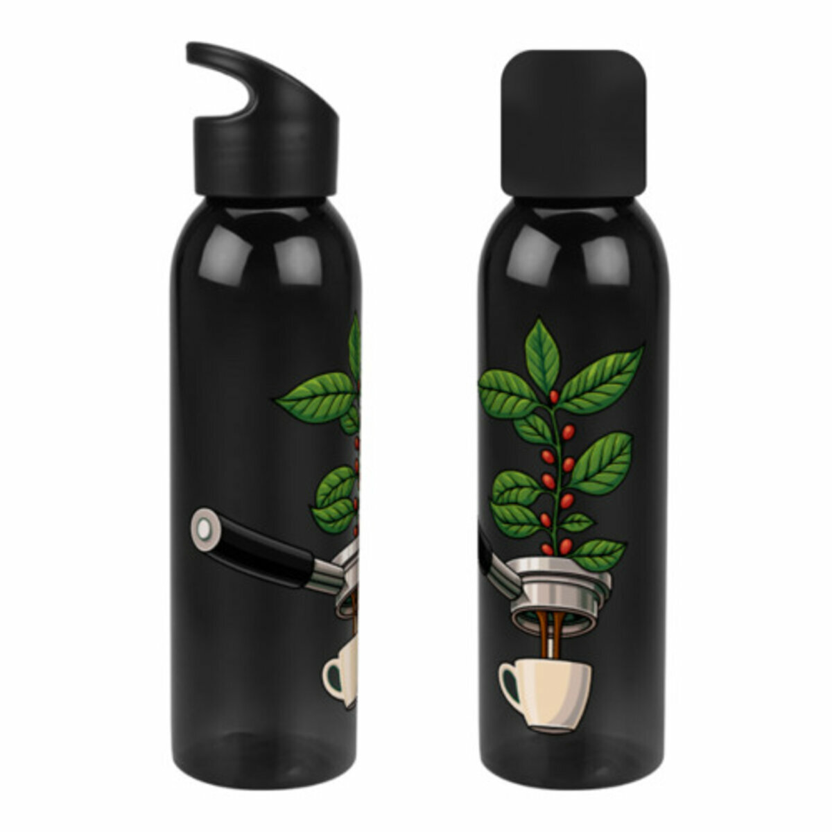 Бутылка для воды «Бариста barista для любителя кофе coffee» (черный)