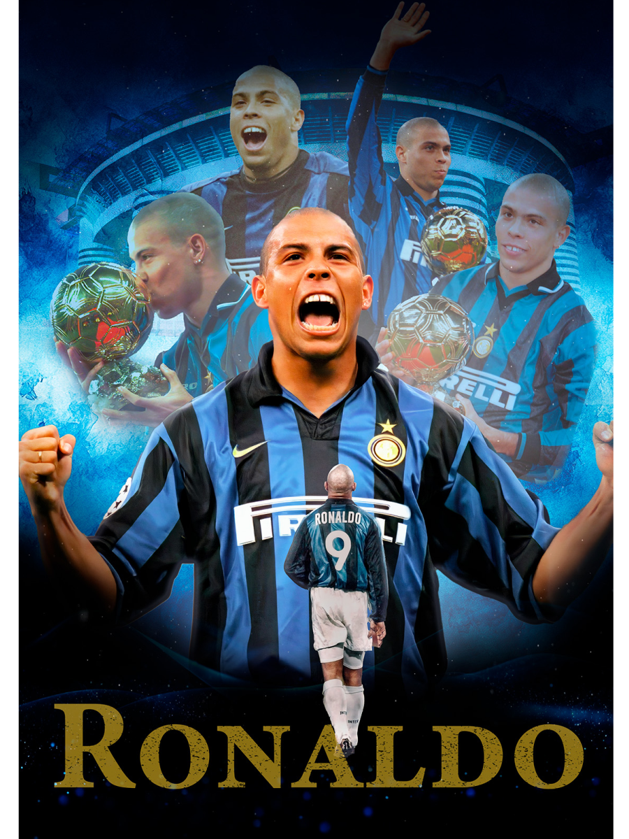 Постер "Легенда футбола. Роналдо", цифровая печать, горячее ламинирование, А4 (210*297)