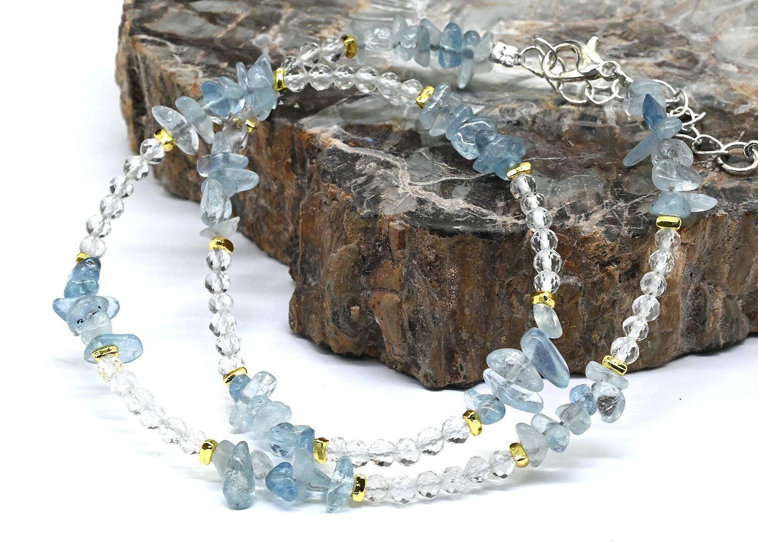 Чокер, аквамарин