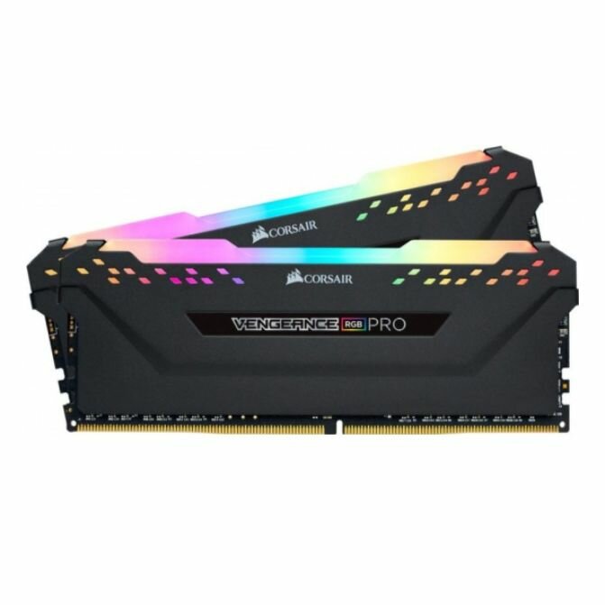Оперативная память Corsair Vengeance RGB Pro black (CMW16GX4M2Z4000C18) DIMM DDR4 16 ГБ - 2 шт, 4000 МГц