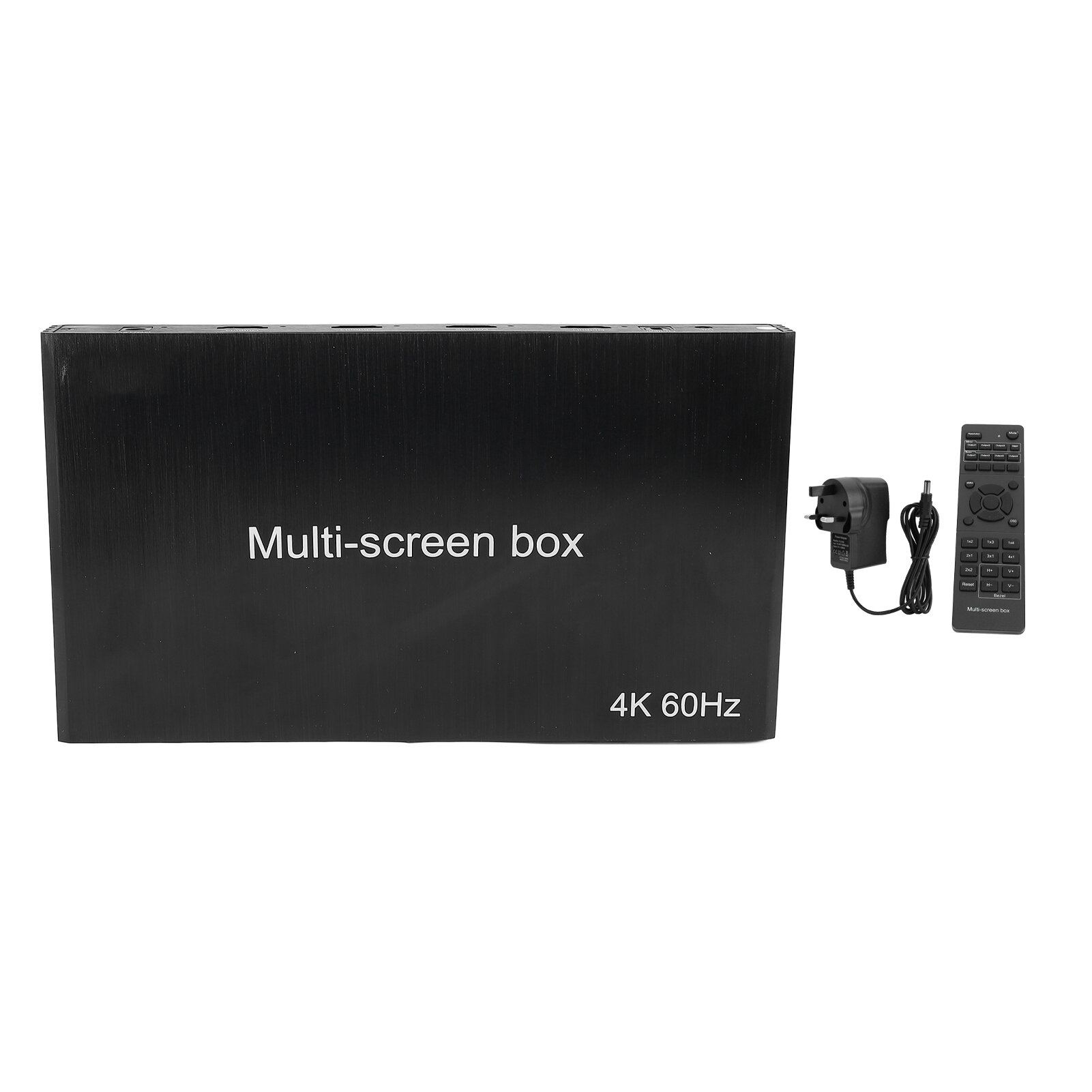 HD Multiviewer Switch Supports 4K 60Hz 3.5mm Output 1 in 4 Out Quad Multi Viewer Seamless Switcher for Security Cameras PCs Projectors UK Plug