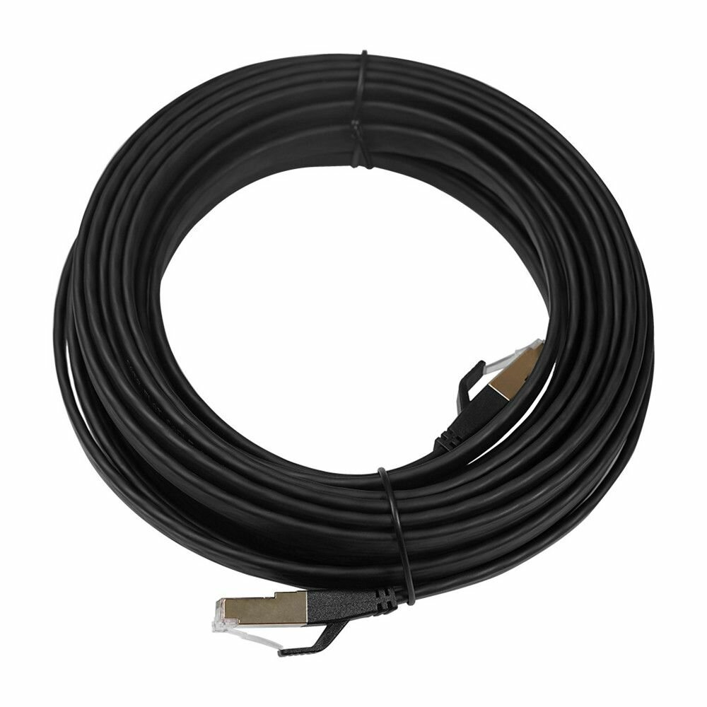 Сетевой Кабель Rj45 Cat8 Плоский Экранированный Ethernet Lan Высокой Скорости 2000 Мгц 40 Гбит/С