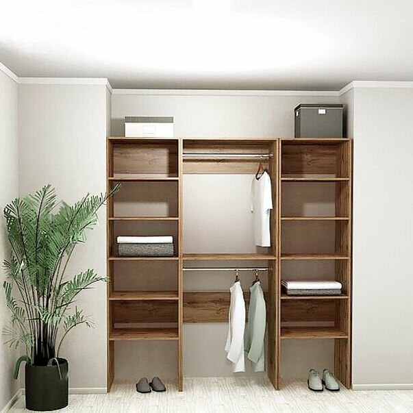 Гардеробная система Комплект стеллаж Модус № 43 200х50х208,4 см Дуб Вотан
