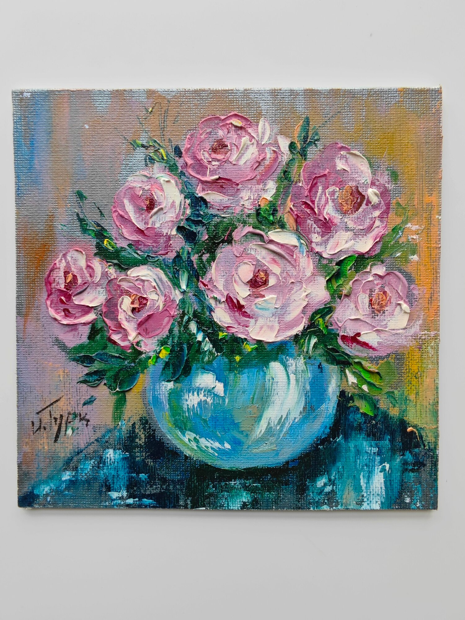 Мини картина маслом на холсте 10х15см