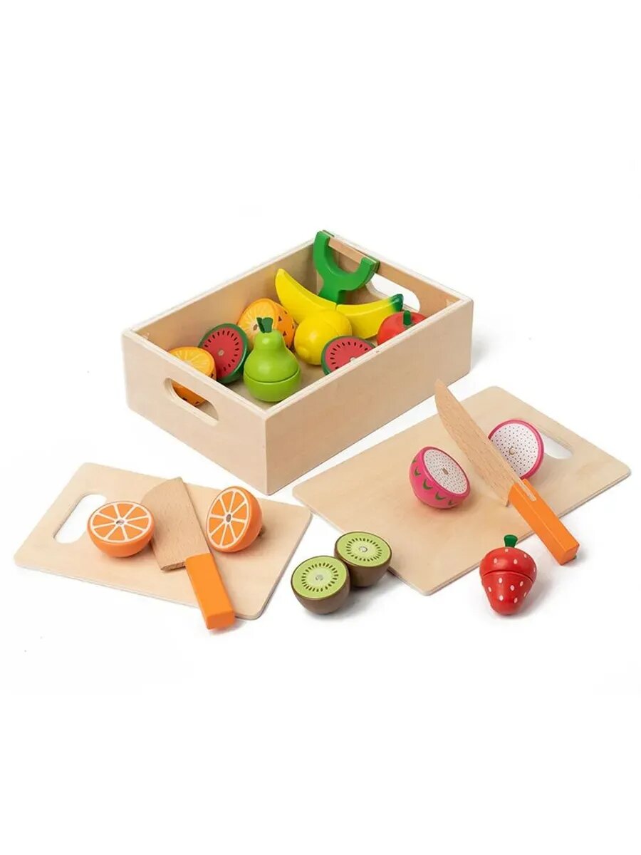 Игрушечная кухня, с магнитными фруктами, для нарезки, 16 элементов