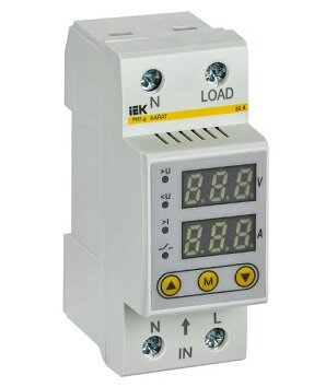 Реле напряжения и тока РНТ-д однофазное 36мм 50А IEK IVC21-1-50 EL