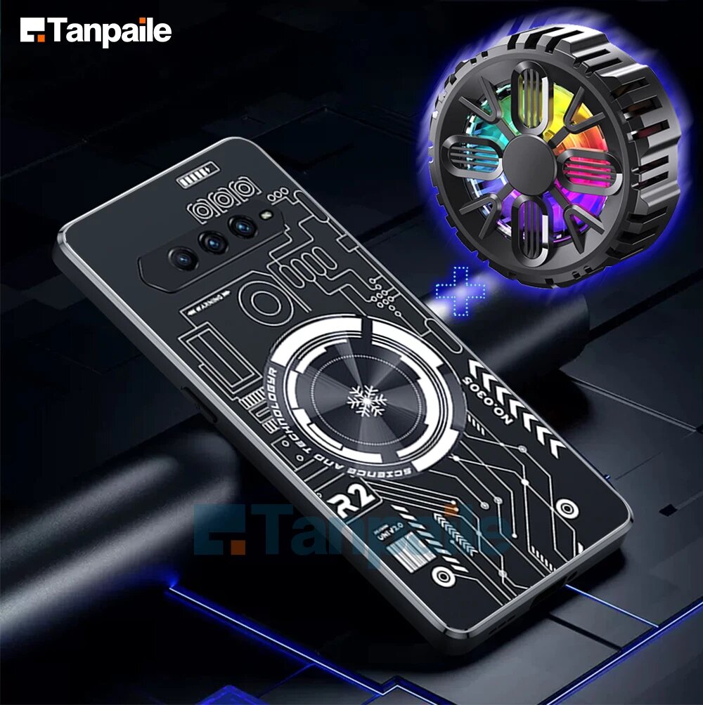 Neiile-медный металлический охлаждающий чехол для Xiaomi Black Circuit and Fan, Black Shark 4Pro