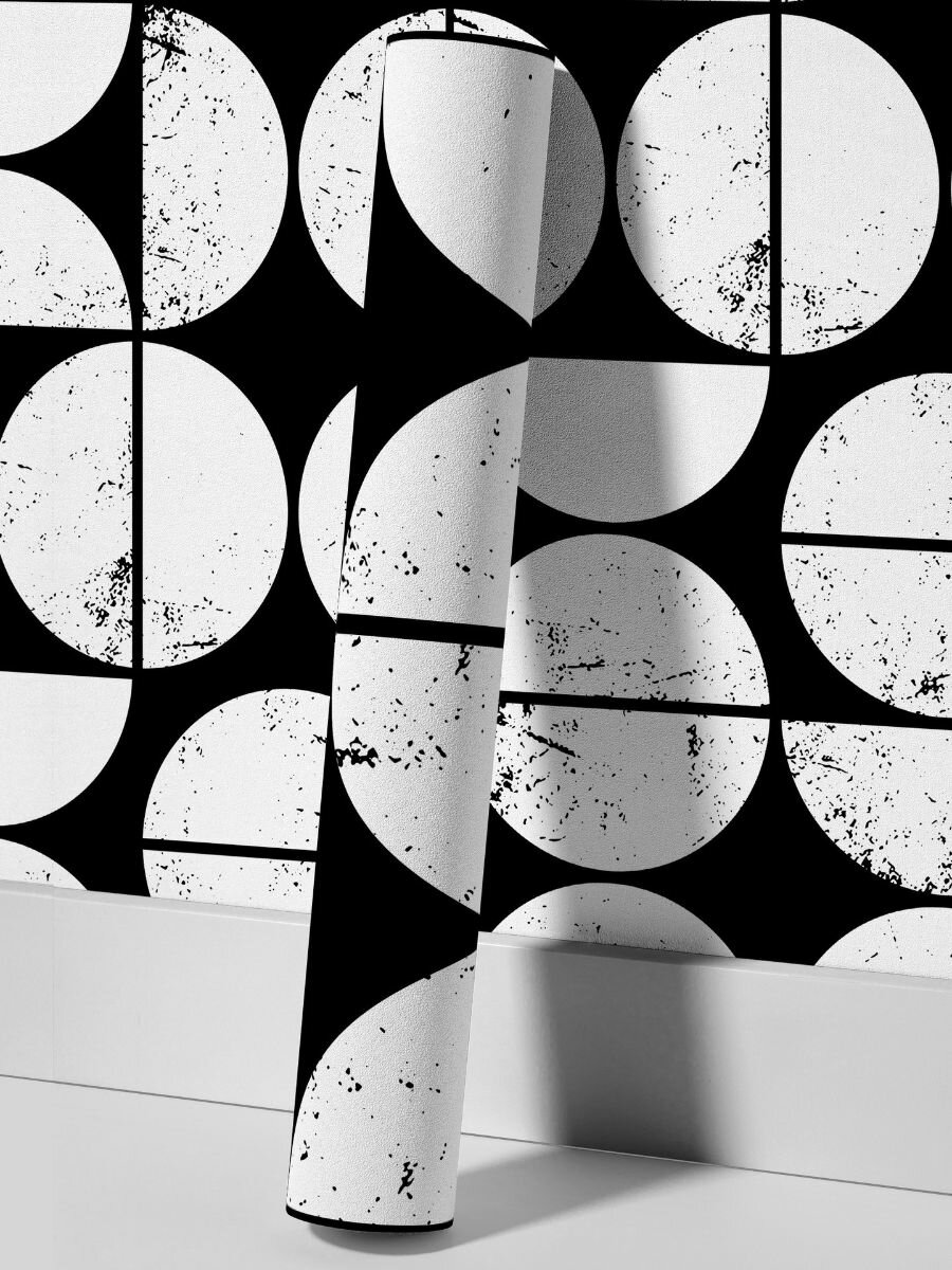 Самоклеящиеся обои с геометрическим рисунком размером 0,45 х 3 м подходят для отделки мебели, кухонь и стен.