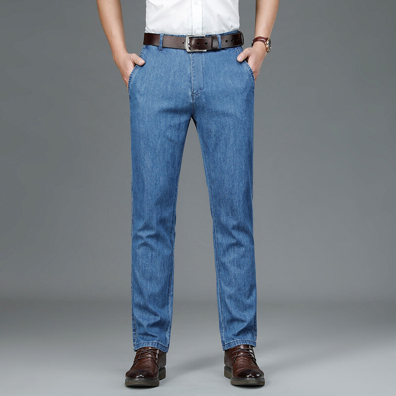 Мужские джинсы Чистый цвет / прямые B1, LI Mall талии_34