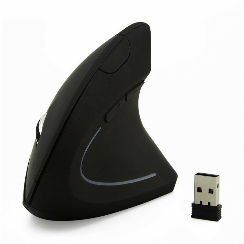 Эргономичная мышь Оптическая Вертикальная Мышь 6 Кнопок Usb Беспроводная 2.4Ghz 1200Dpi Для ПК