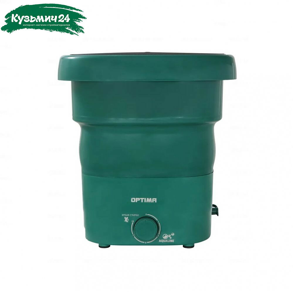 Стиральная машина Optima МС-30СК 170 Вт, малютка 2.5 кг, вертикальная, складная, темный изумруд