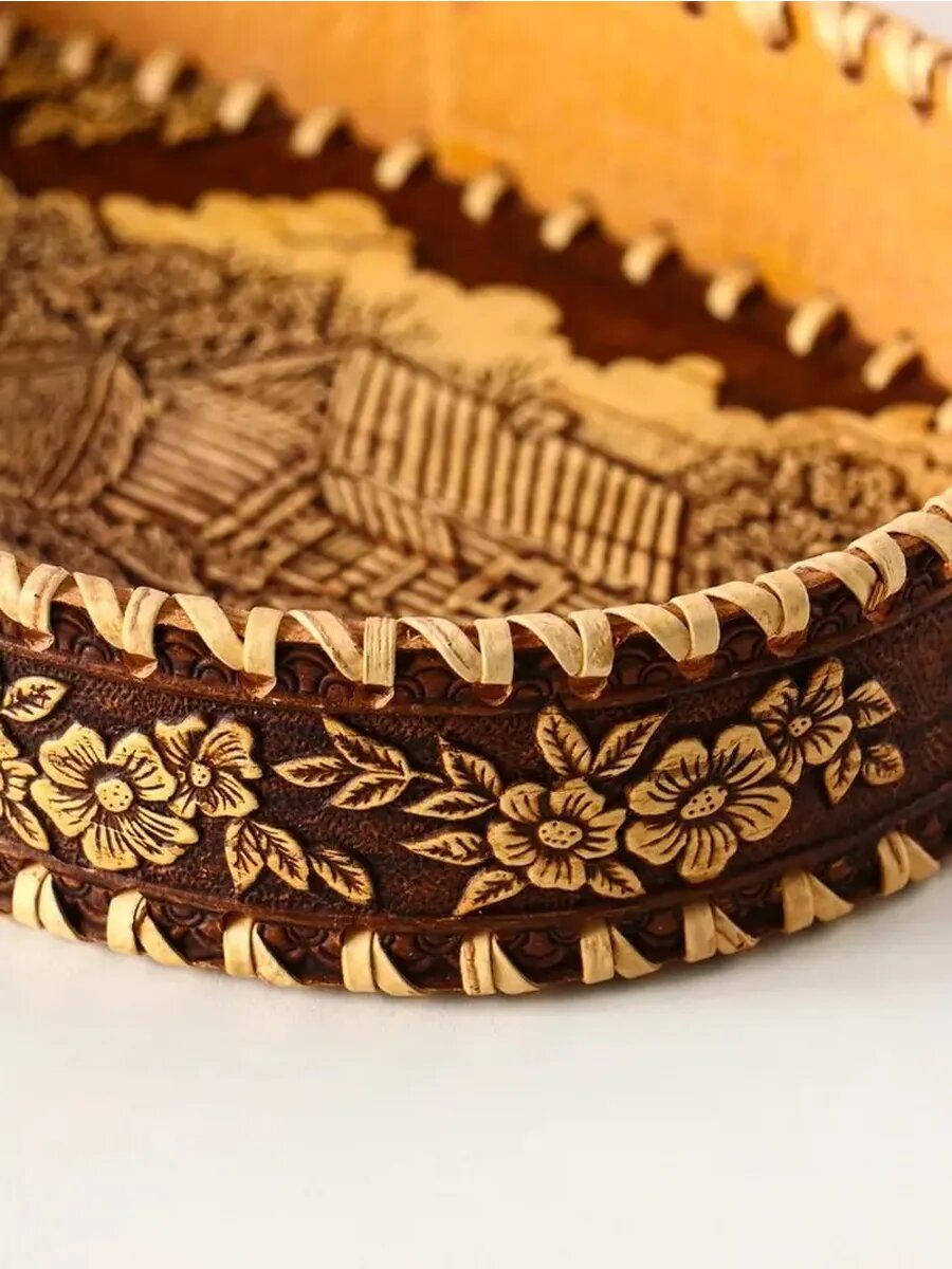 Эстетичная сухарница из бересты для кухни